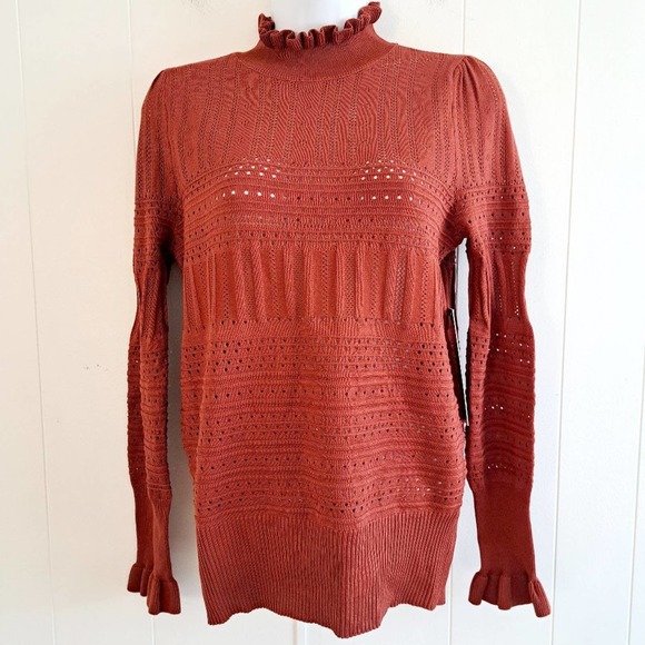 Almost Famous | Sweaters | Almost Famous Scalloped Mock Neck Sweater ...